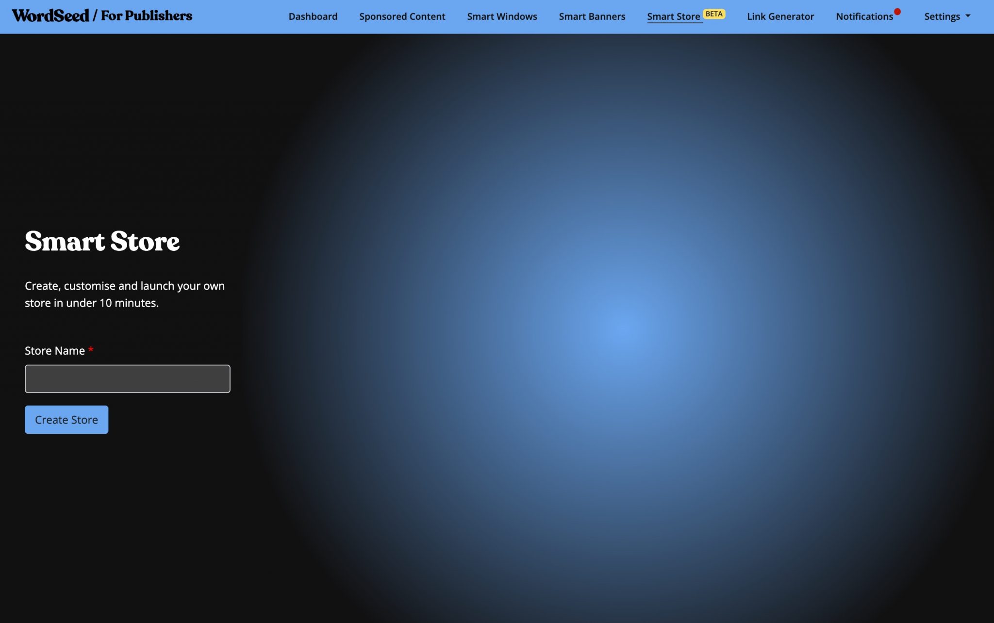 Smart Stores- Create and launch a store with WordSeed