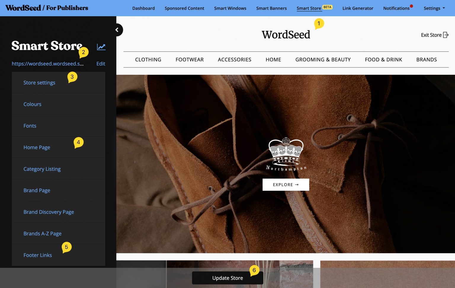 Smart Stores- Create and launch a store with WordSeed